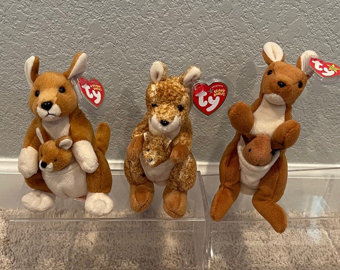 Ty Beanie Babies Kangaroos Pogo, Willoughby, Pouch your Choice - Etsy