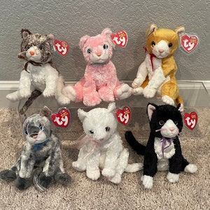 Ty Beanie Babies - Cats - Fancy, Fussy, Tangles, Frisky, Frisco ...