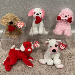 Ty Beanie Babies - Valentine's Day - Dogs - Lovesme, Amore, Pup-in-love ...