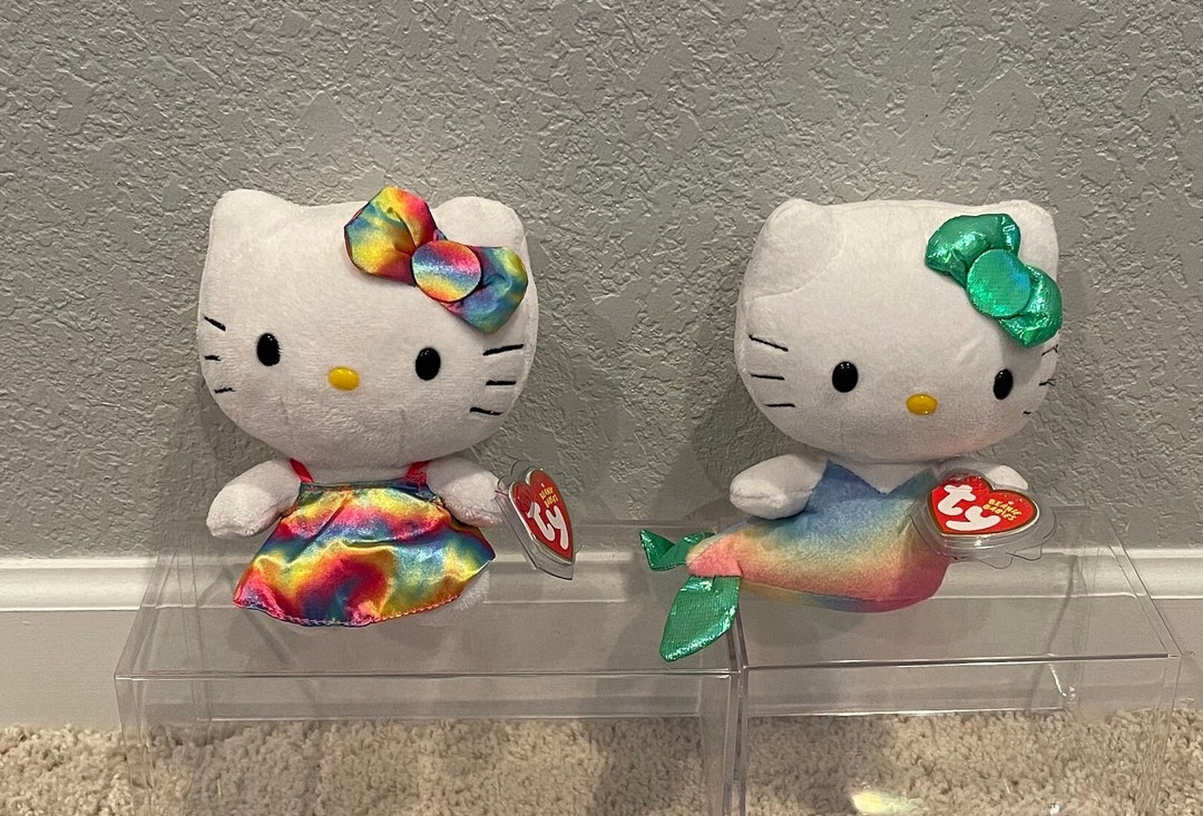 Ty Beanie Babies - Hello Kitty (sanrio) - Tie Dye Rainbow Dress or ...