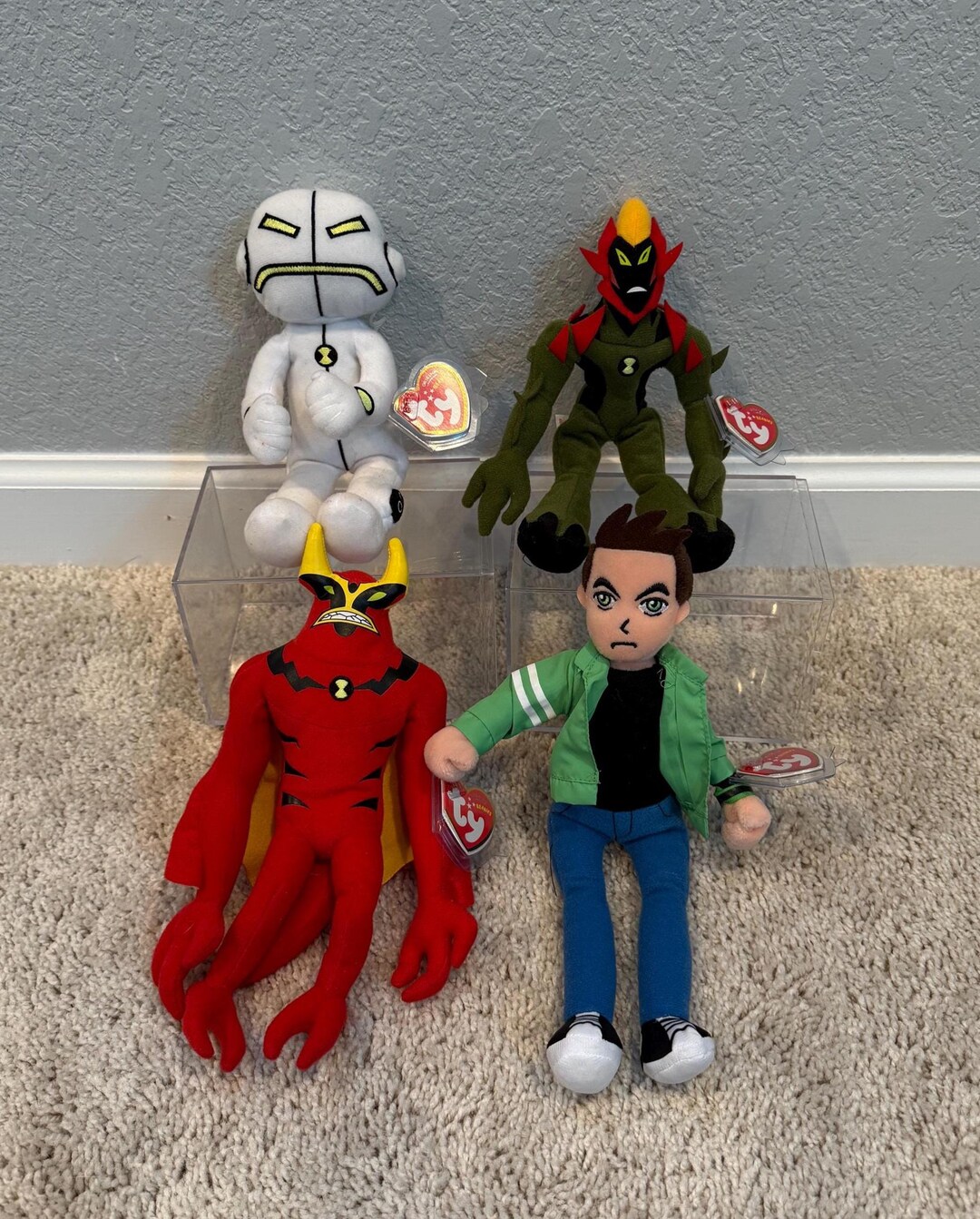 Ty Beanie Babies - Ben 10 Characters - Cartoon Network Superheroes ...