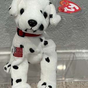 Ty Beanie Babies Dalmatian Dogs Dizzy, Rescue, Rescue FDNY, Fireplug ...