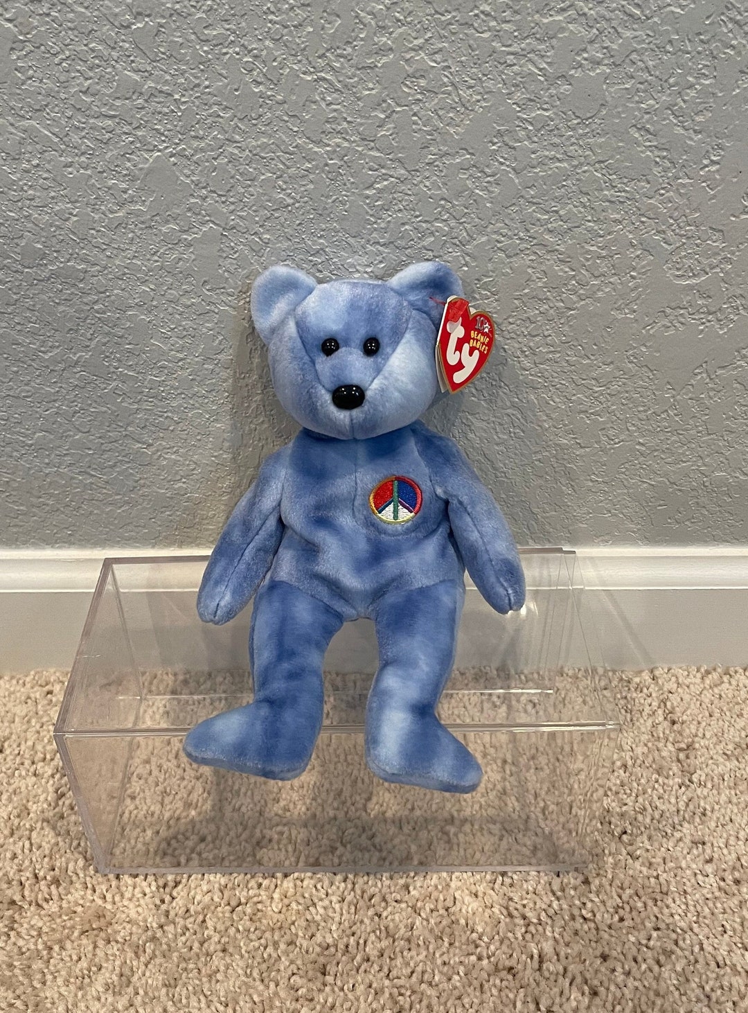 Ty Beanie Babies - Peace Symbol Blue Bear (your Choice) - Etsy