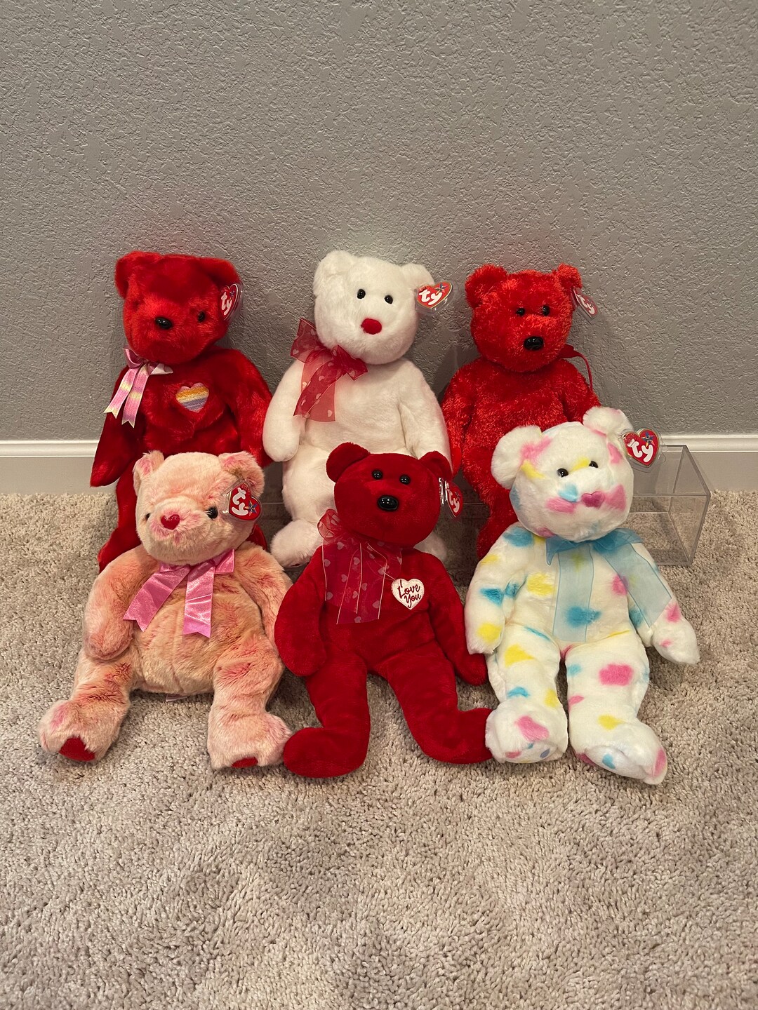 Ty Beanie Buddies (large) - Valentine's Day - Kiss-e, Heartford, Sizzle ...