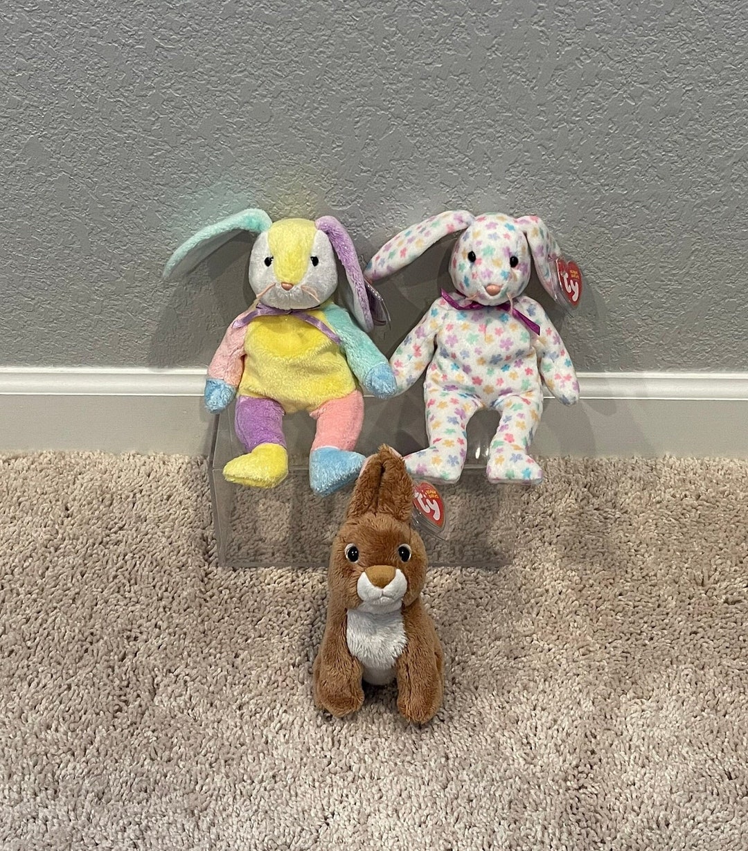 Ty Beanie Babies - Easter Bunny Rabbits - Dippy, Springfield, Fields ...