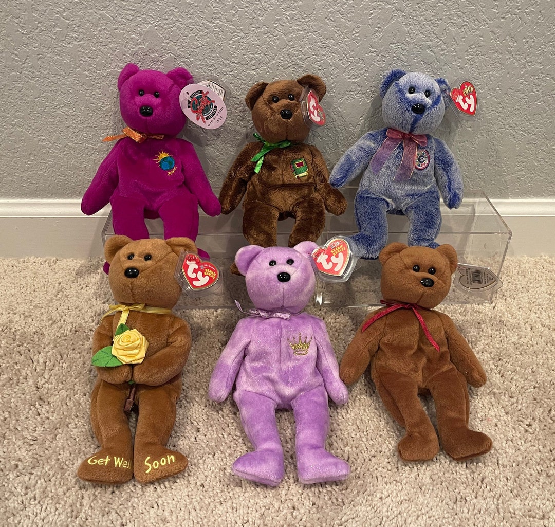 Ty Beanie Babies - Bears - Periwinkle, William, Yours Truly, Bandage ...