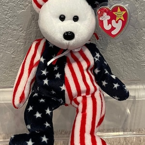 Ty Beanie Babies - 4th of July & Independence Day - Stars and Stripes Bears - Spangle and ...