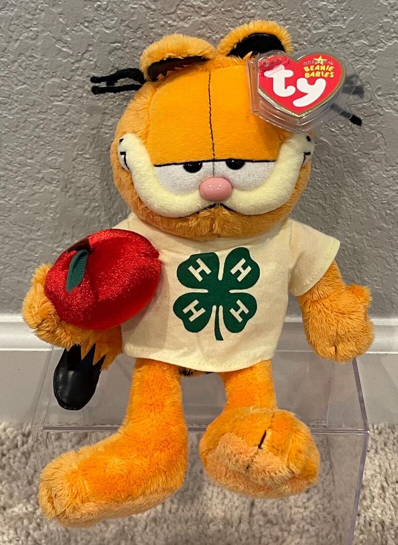 Ty Beanie Babies - Garfield - Red Heart, Don't Do Perky, Perfectly ...