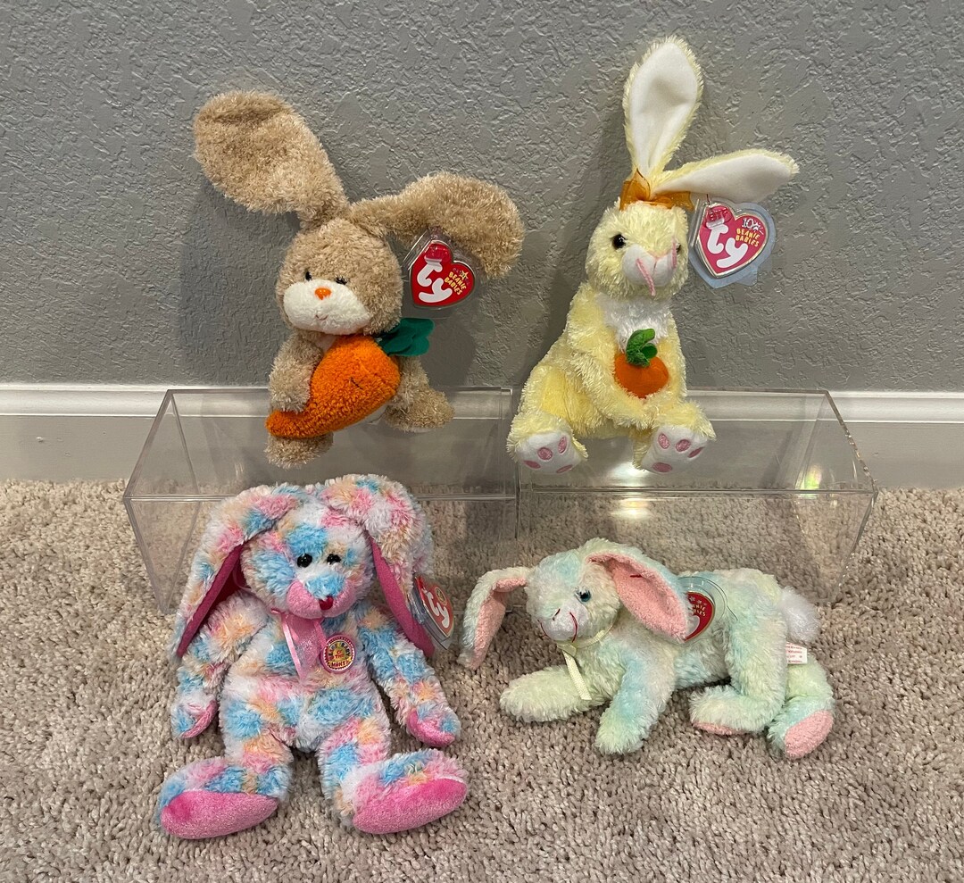 Ty Beanie Babies - Easter Bunny Rabbits - Veggies, Nibbles, Fritters ...