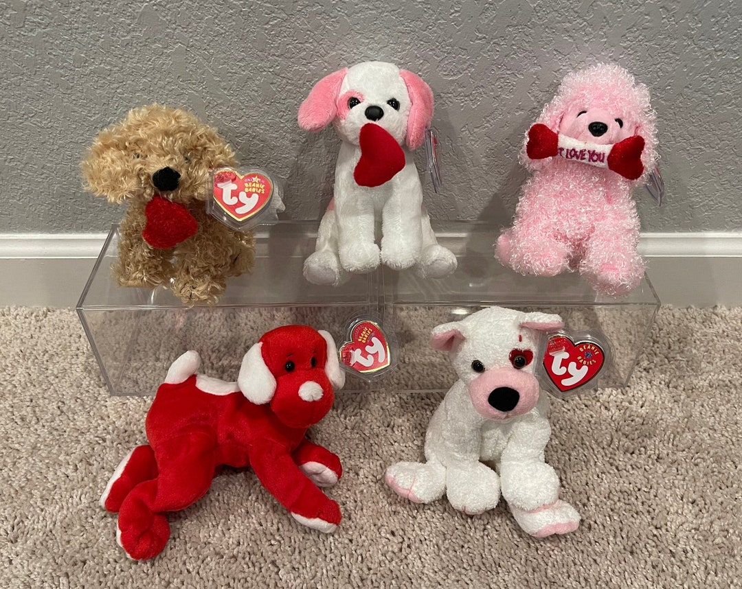 Ty Beanie Babies - Valentine's Day - Dogs - Lovesme, Amore, Pup-in-love ...