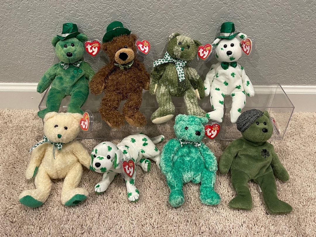 Ty Beanie Babies - St. Patrick's Day - O'lucky, Lucky O'day, Mcwooly, O ...