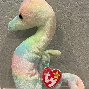 Ty Beanie Babies - Neon Water Creatures - Seahorse, Jellyfish, Snail ...