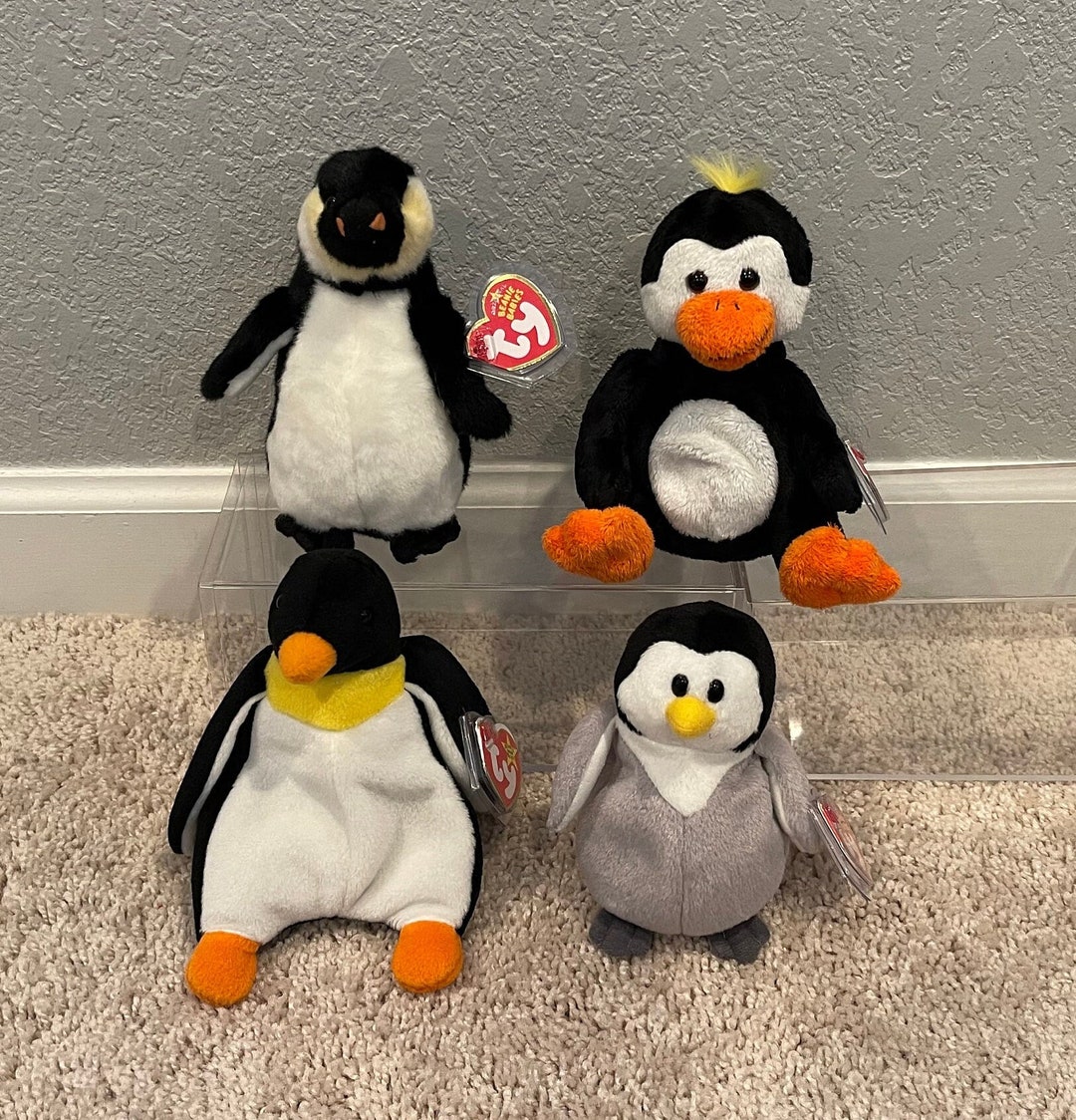 Ty Beanie Babies - Penguins - Admiral, Tux, Waddle, Slapshot (your ...