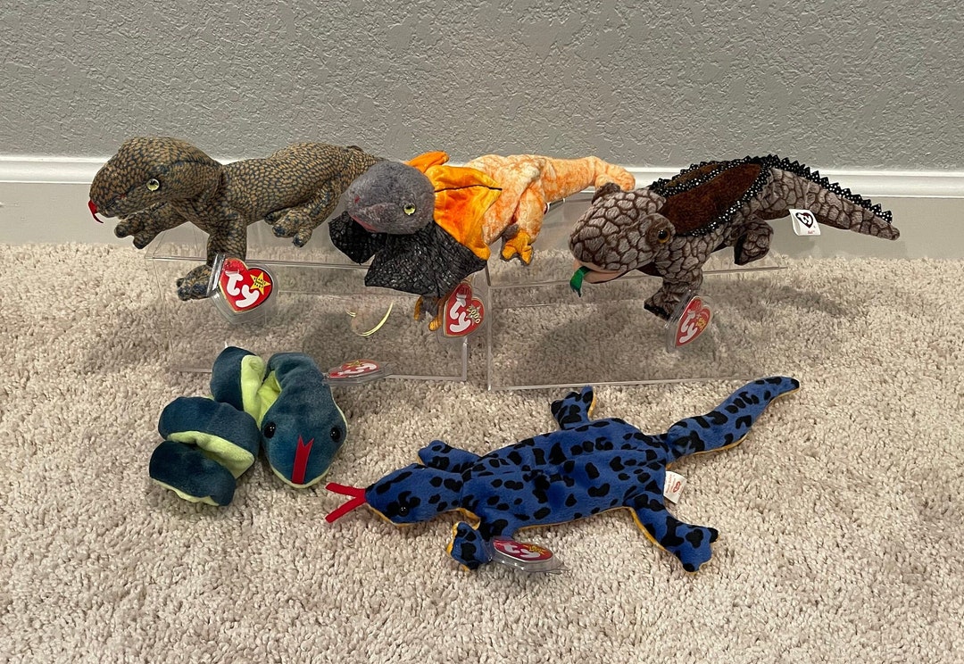 Ty Beanie Babies - Lizards, Komodo Dragons, Snakes - Hissy, Bali, Scaly ...