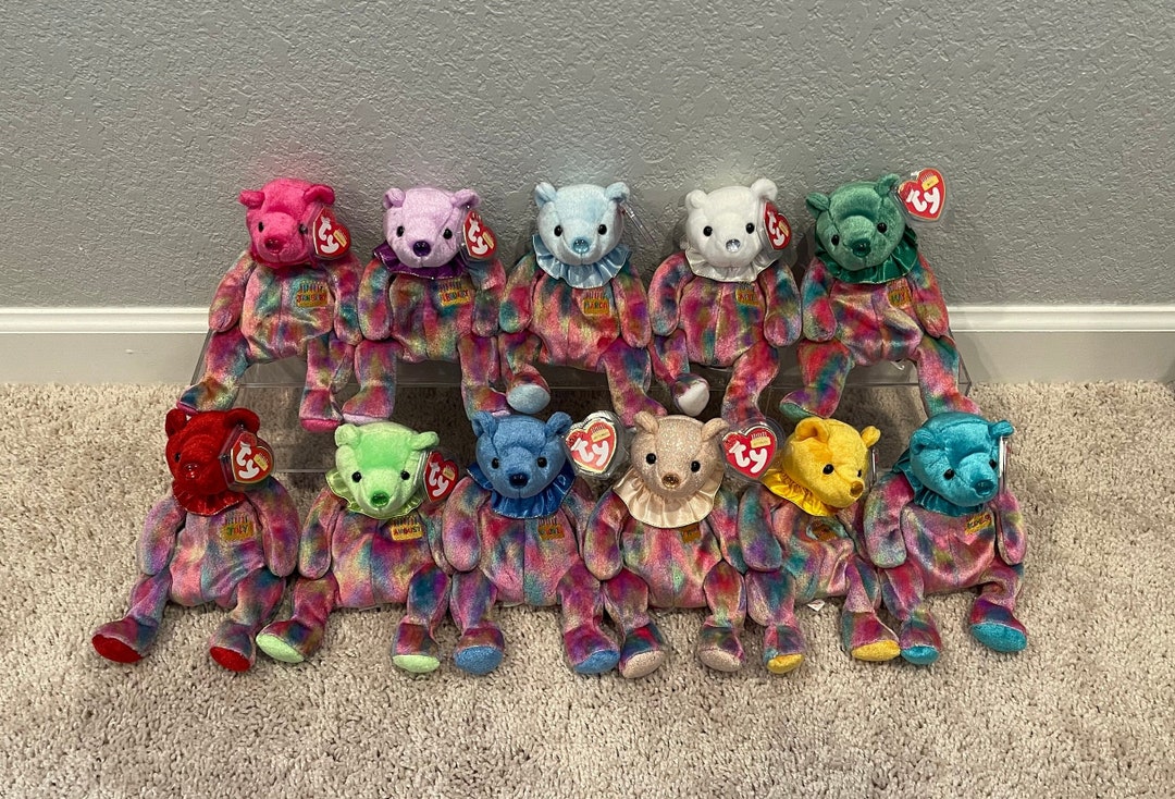 Ty Beanie Babies - Birthday Bears - Neck Ruffle - Jan, Feb, March ...