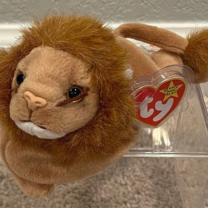 Ty Beanie Babies - Large Cats - Lions - Roary, Orion, Louie, Groowwl ...