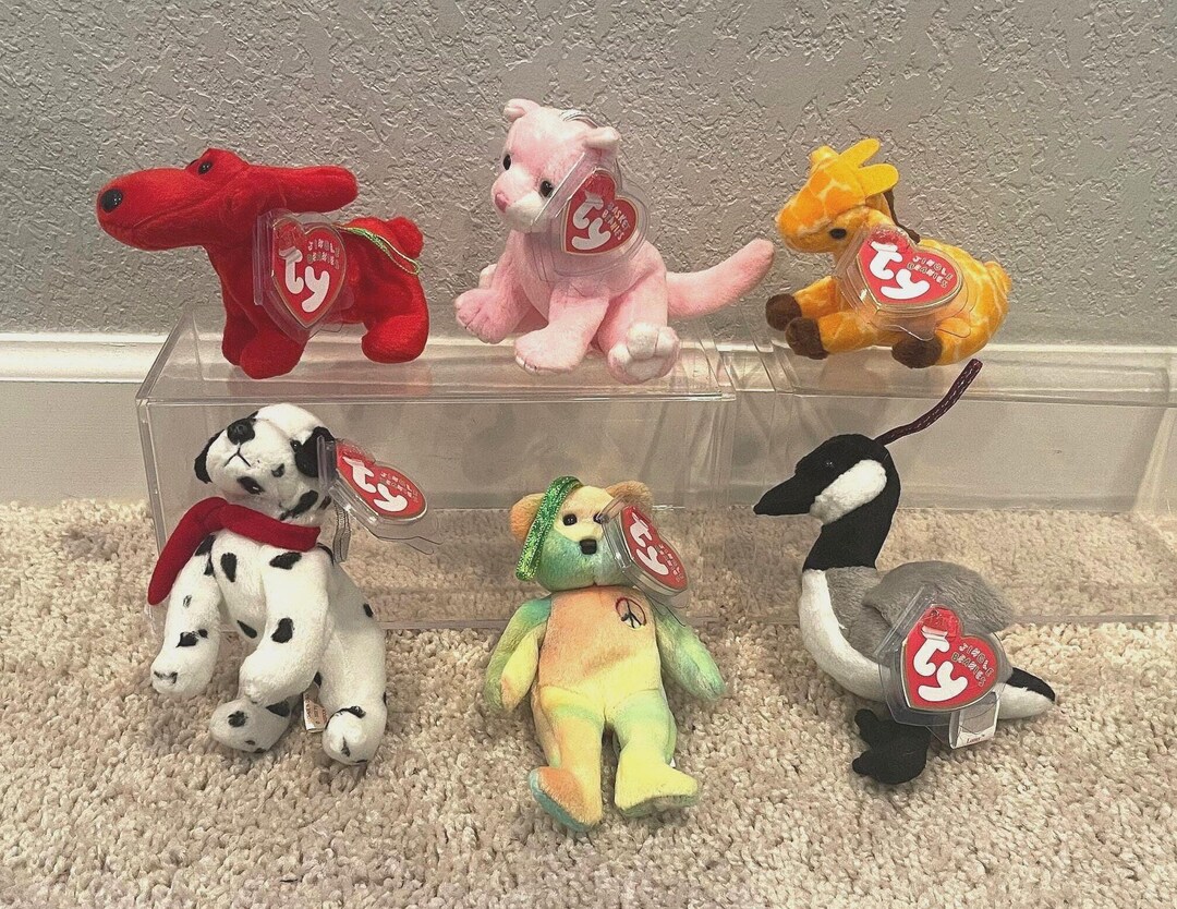 Ty Beanie Babies - Jingle Beanie Ornaments - Dogs, Cats, Giraffes ...