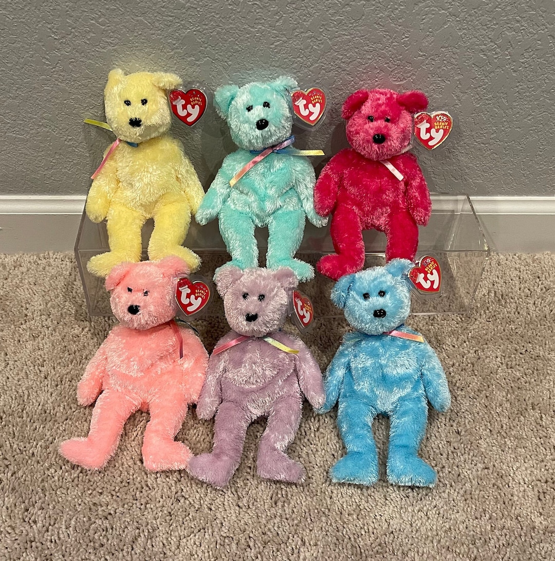 Ty Beanie Babies Sherbet and Pastel Color Bears your - Etsy