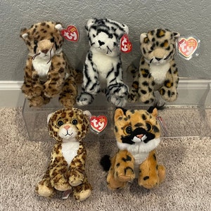 Ty Beanie Babies - Large Cats - Cheetahs, Leopards, Tigers, Lynx ...