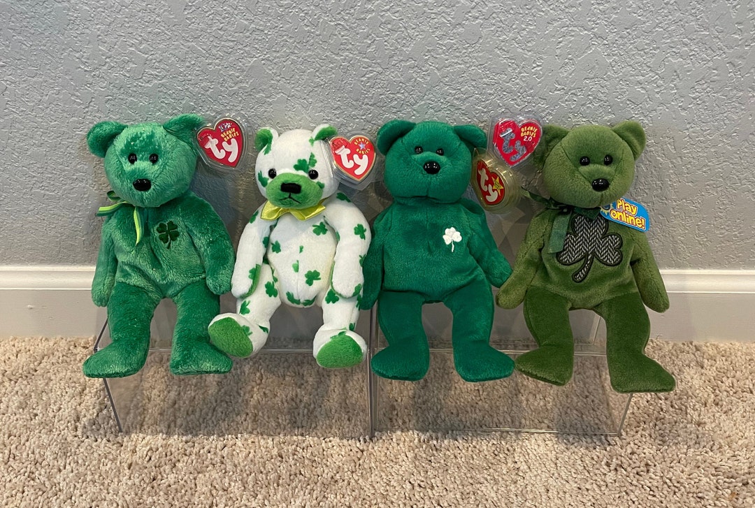 Ty Beanie Babies - St. Patrick's Day Holiday Bears - Dublin, Clover ...