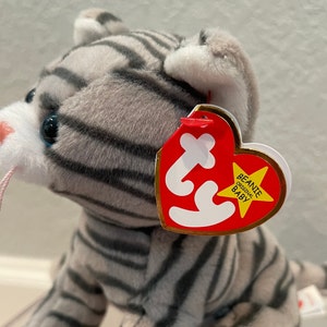 Ty Beanie Babies - Silver II (gray Tabby Cat) - 30th Anniversary ...