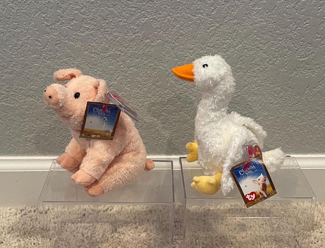 Ty Beanie Babies - Charlotte's Web Movie Exclusives - Wilbur (pig ...