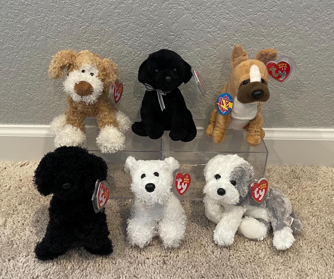 Ty Beanie Babies Dogs Doogie, Chaser, Cargo, Outlaw, Farley, Matlock ...