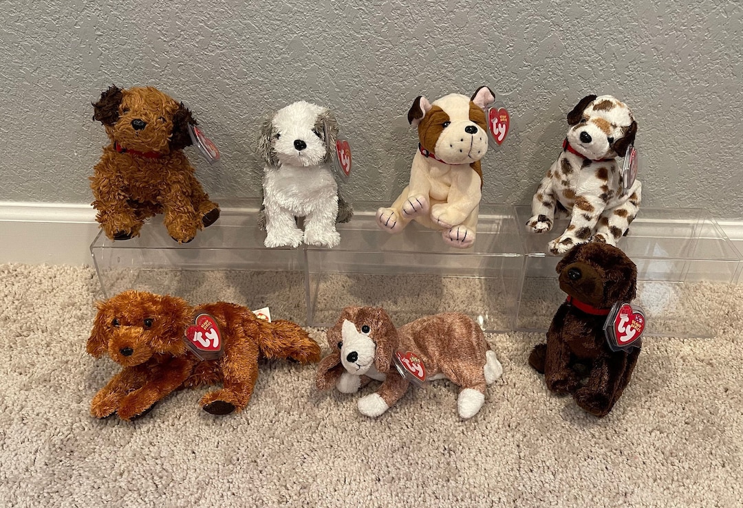 Ty Beanie Babies - Dogs - Tunnels, Herder, Huggins, Bo, Muddy, Sniffer ...