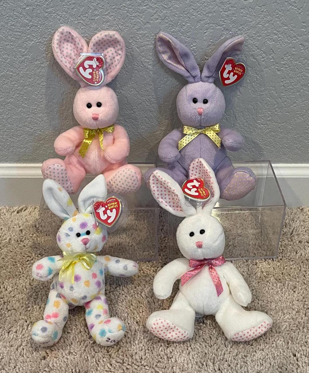 Ty Beanie Babies - Easter Bunny Rabbits - Valley, Heather, Hoppington ...