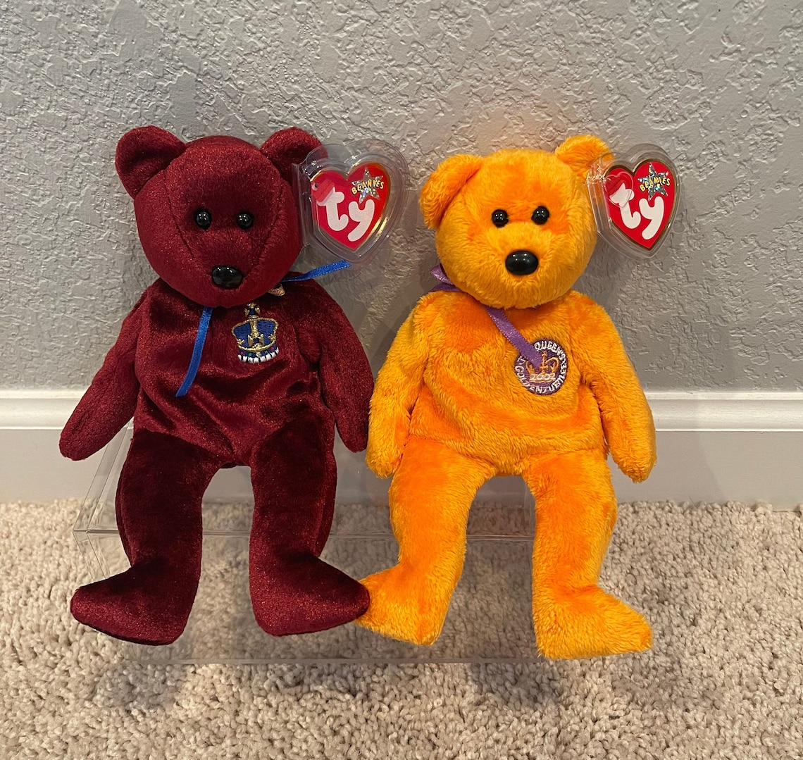 Ty Beanie Babies Celebrations Bear queen Elizabeth II - Etsy