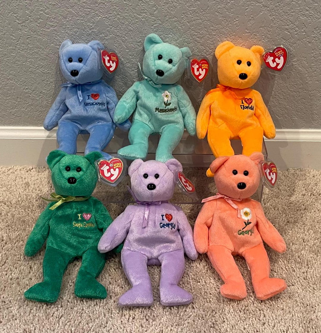 Ty Beanie Babies - "i Love" State & City Bears - Massachusetts ...