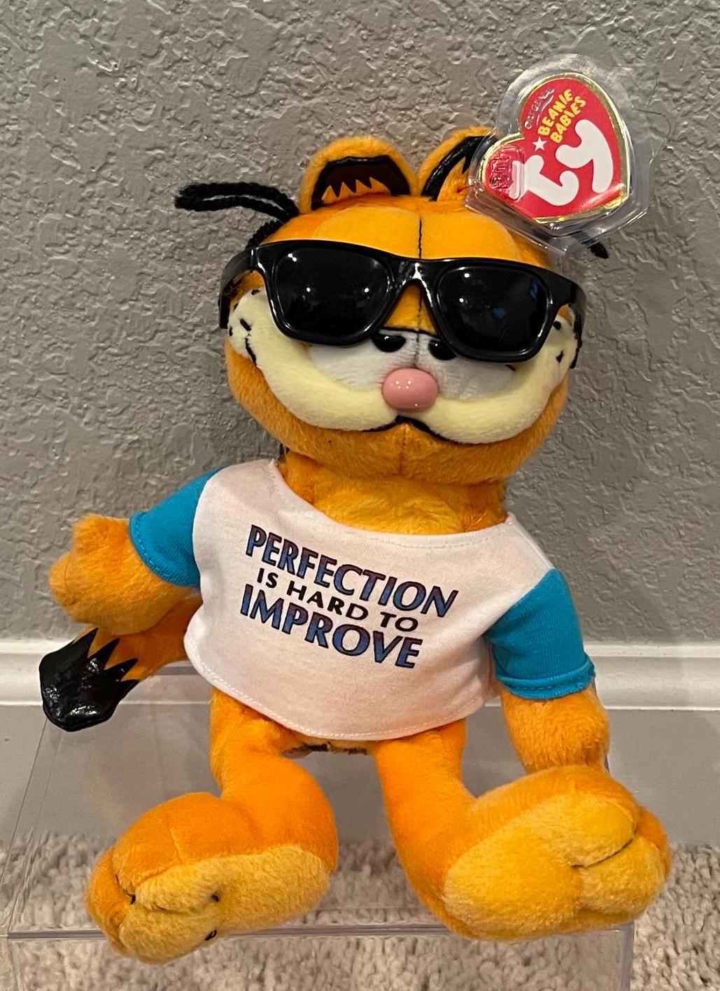 Ty Beanie Babies - Garfield - Red Heart, Don't Do Perky, Perfectly ...