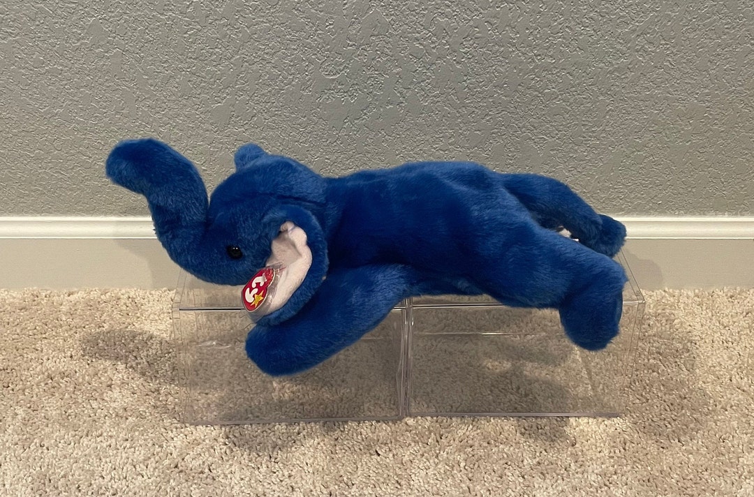 Ty Beanie Buddy large Peanut Royal Blue Elephant 16 - Etsy