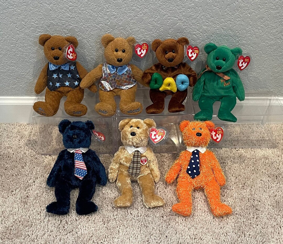 Ty Beanie Babies - Father's Day Bears - All-star Dad, Dad 2006, Dad ...