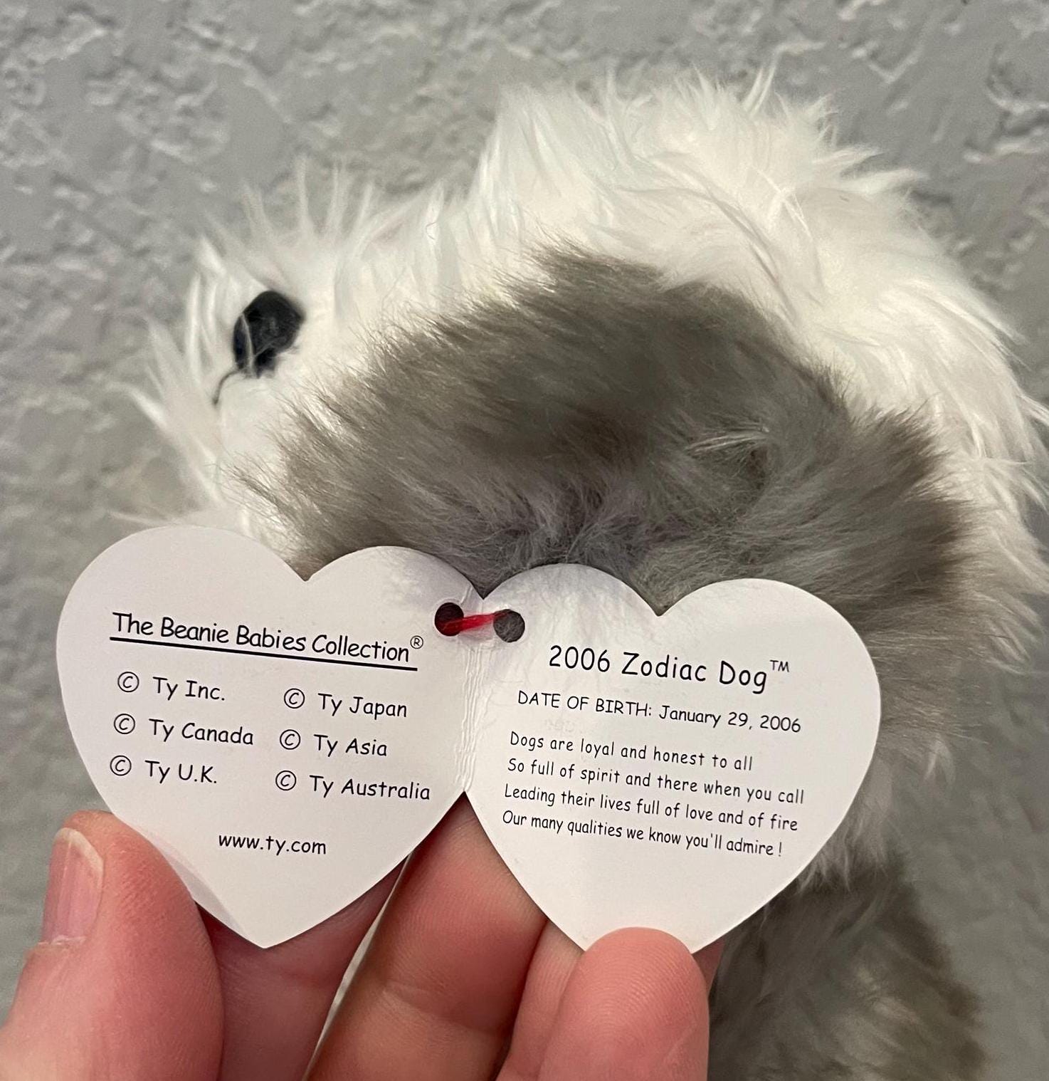 Ty Beanie Babies - 2006 Zodiac Dog (sheepdog) - Asia Pacific Exclusive ...