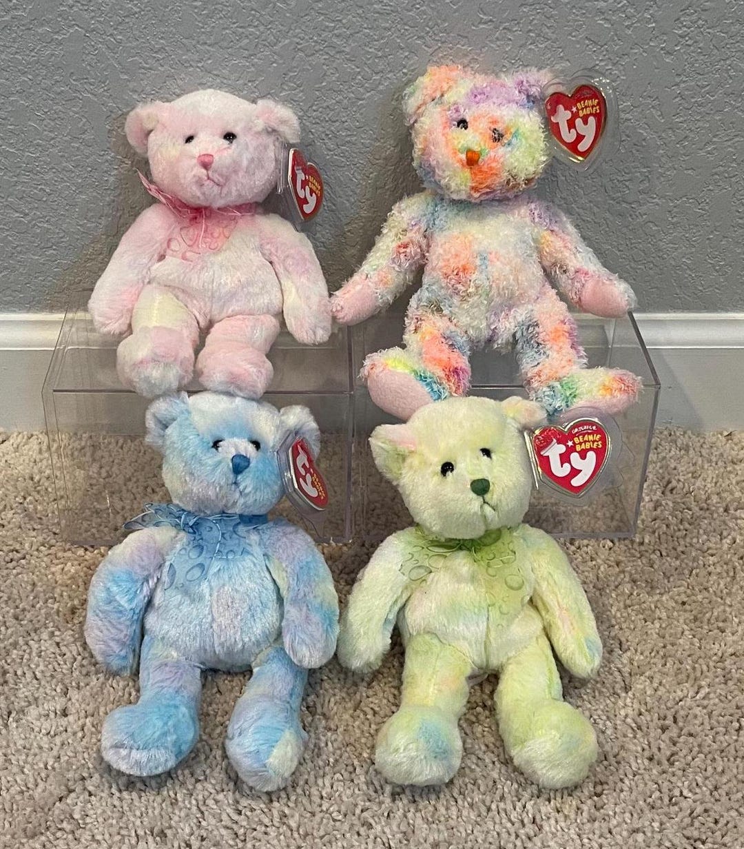 Ty Beanie Babies - Pastel and Colorful Bears - Fauna, Poolside, Laguna ...
