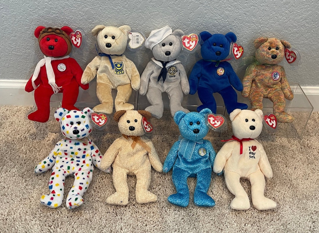 CLEARANCE!! Ty Beanie Babies - Bears - Bearon, Premier, Ronnie, Clubby ...