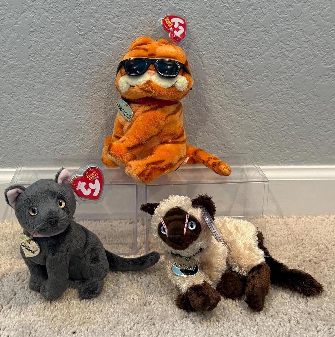 Ty Beanie Babies - Garfield - Garfield Cool Cat, Arlene, Nermal (your ...