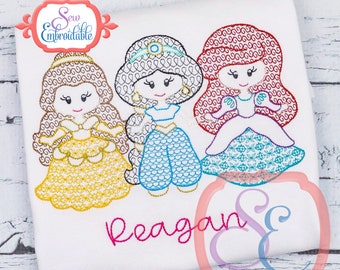 Princess Embroidery | Etsy