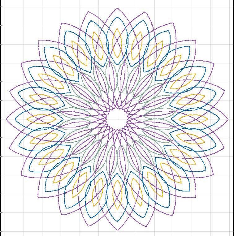 RAMONA MANDALA Design for Machine Embroidery Instant | Etsy