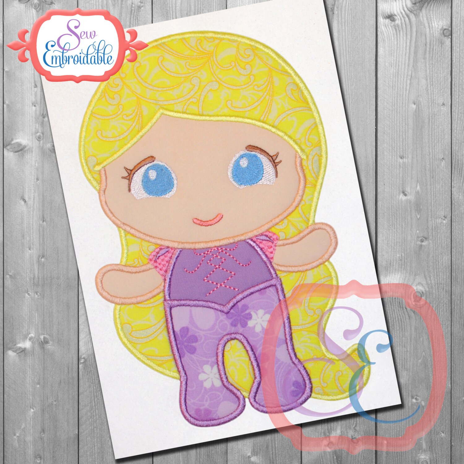 BABY Princess 7 Applique Design for Machine Embroidery | Etsy