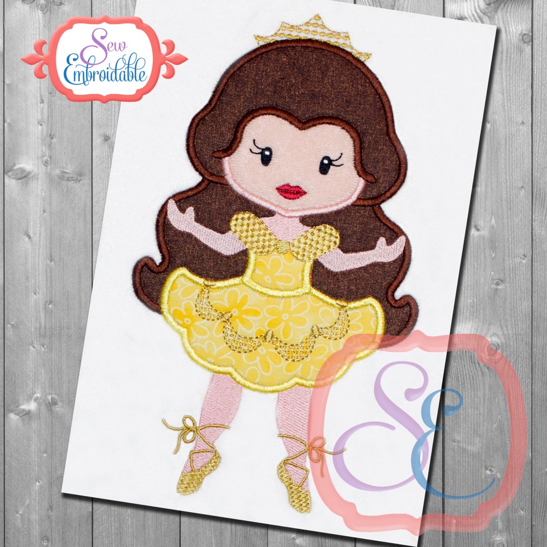 BALLERINA 4 Applique Design for Machine Embroidery INSTANT - Etsy