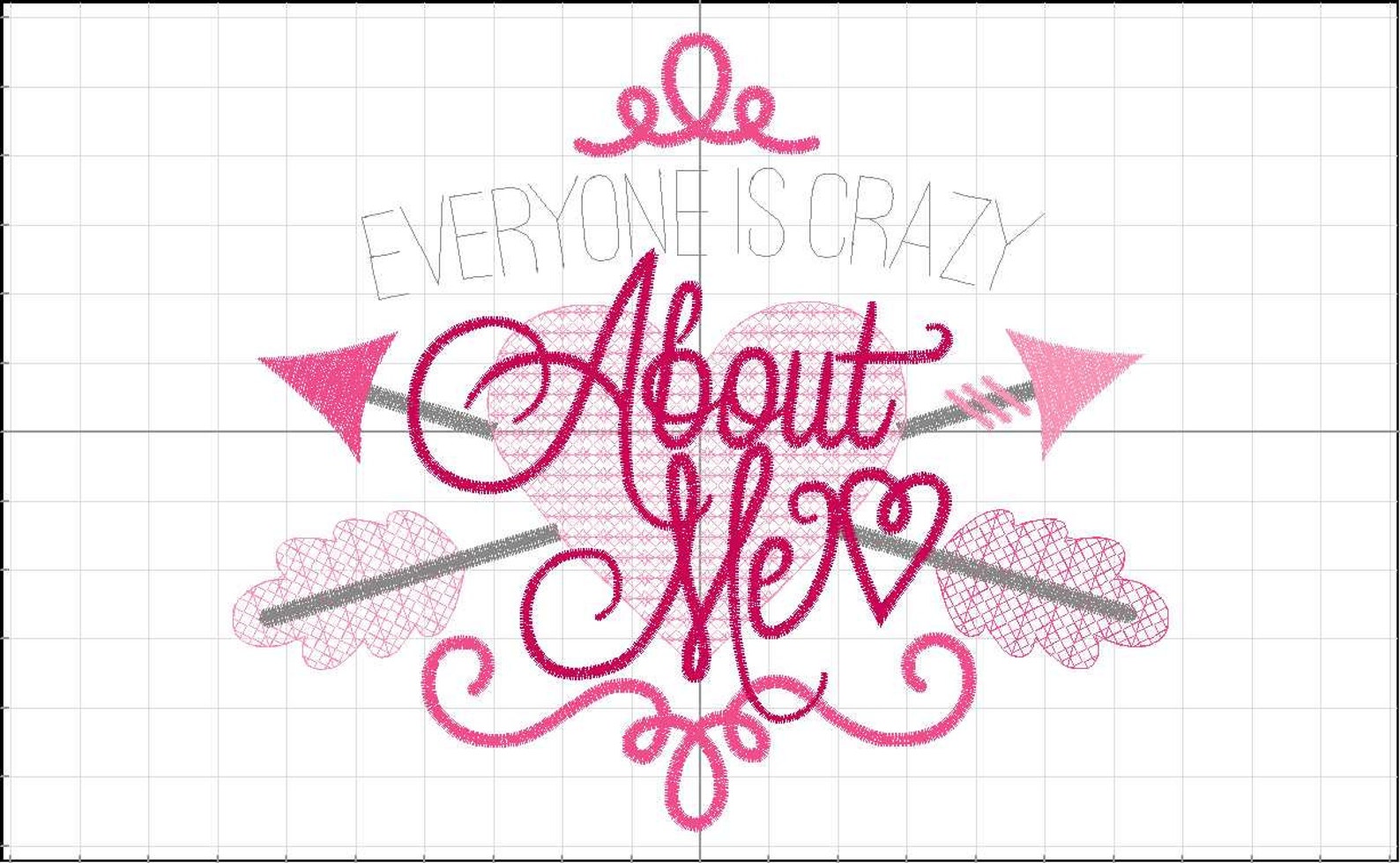 Everyone is Crazy About Me Design for Machine Embroidery - Etsy