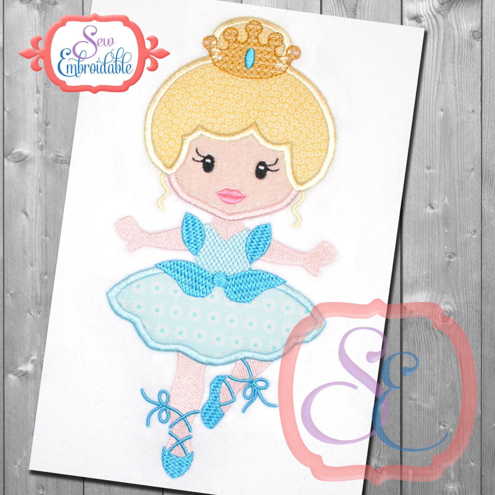 BALLERINA 1 Applique Design for Machine Embroidery INSTANT - Etsy