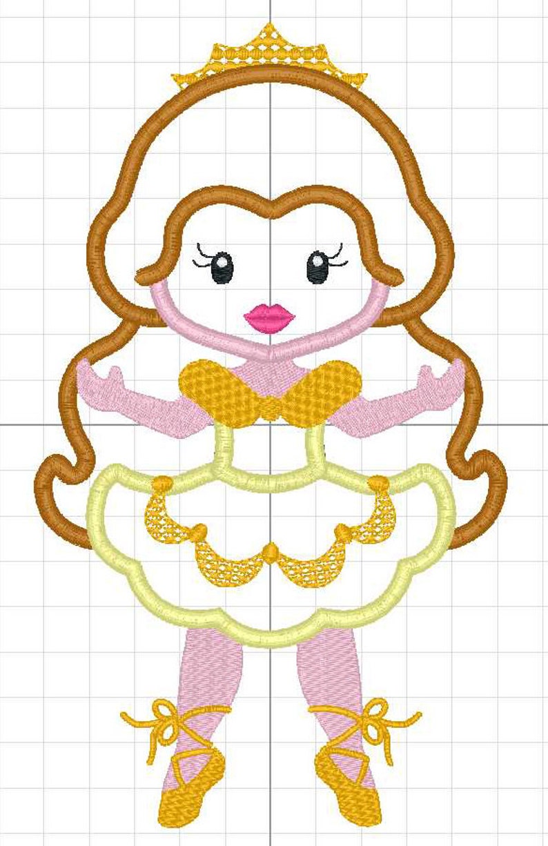 BALLERINA 4 Applique Design for Machine Embroidery INSTANT - Etsy