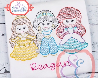 Princess Embroidery | Etsy