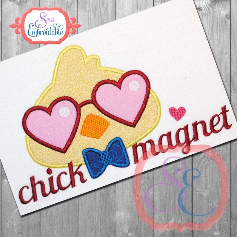 CHICK MAGNET Design for Machine Embroidery INSTANT Download - Etsy