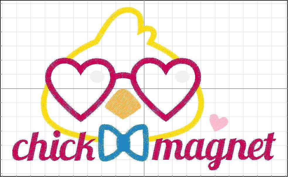 CHICK MAGNET Design for Machine Embroidery INSTANT Download - Etsy