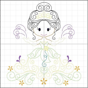 SWIRLY PRINCESS 10 Design for Machine Embroidery - Etsy