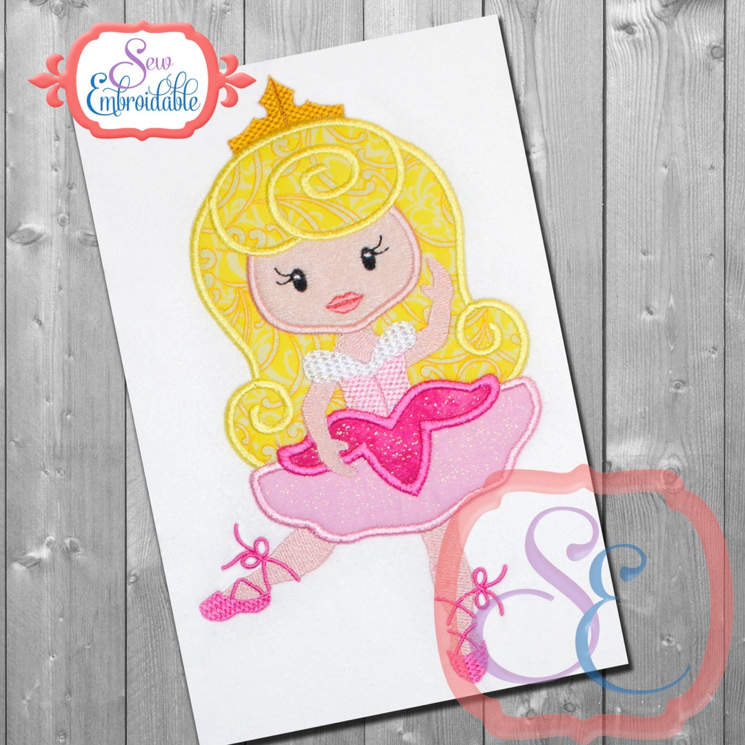 BALLERINA 3 Applique Design for Machine Embroidery INSTANT - Etsy